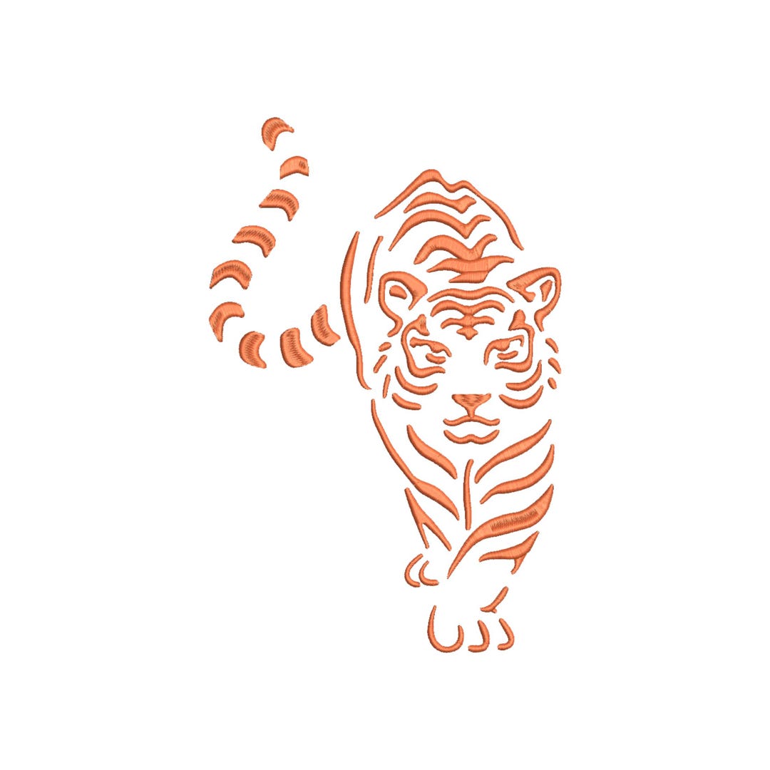 Tiger Embroidery Design, 13 Sizes, Tiger Machine Embroidery Design ...