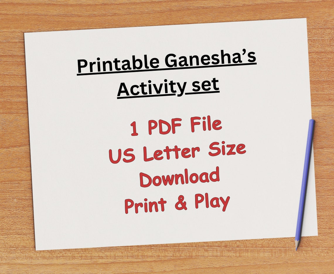 8 Printable Ganesha Activities Bundle for Kids, Coloring Page, Maze ...