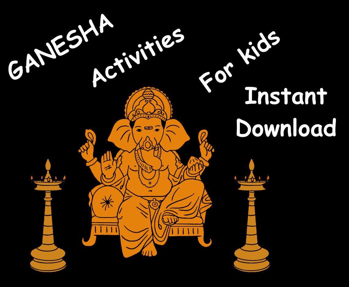 8 Printable Ganesha Activities Bundle for Kids, Coloring Page, Maze ...