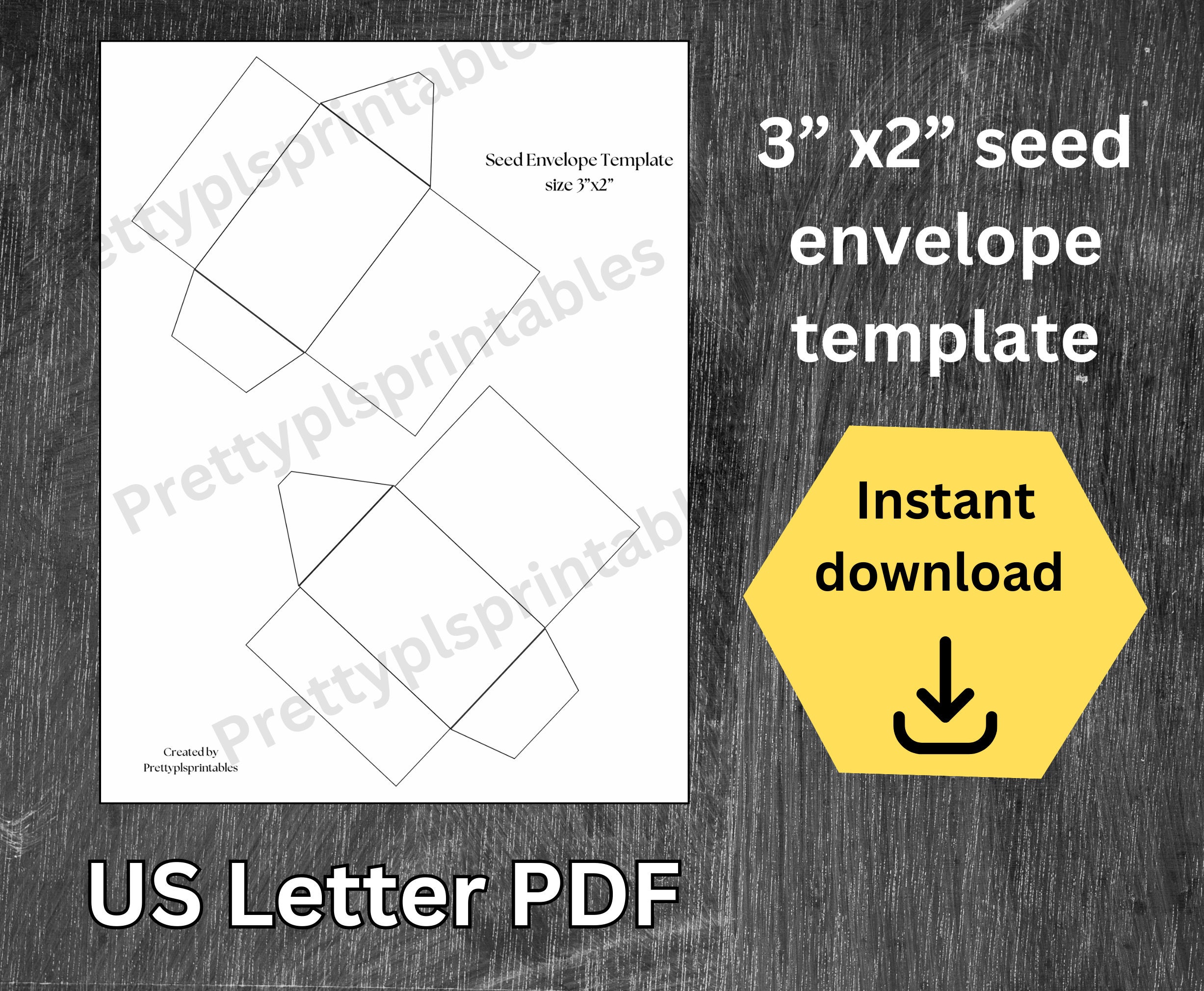 Seed Envelope Template Printable Different Sizes Envelope Template ...