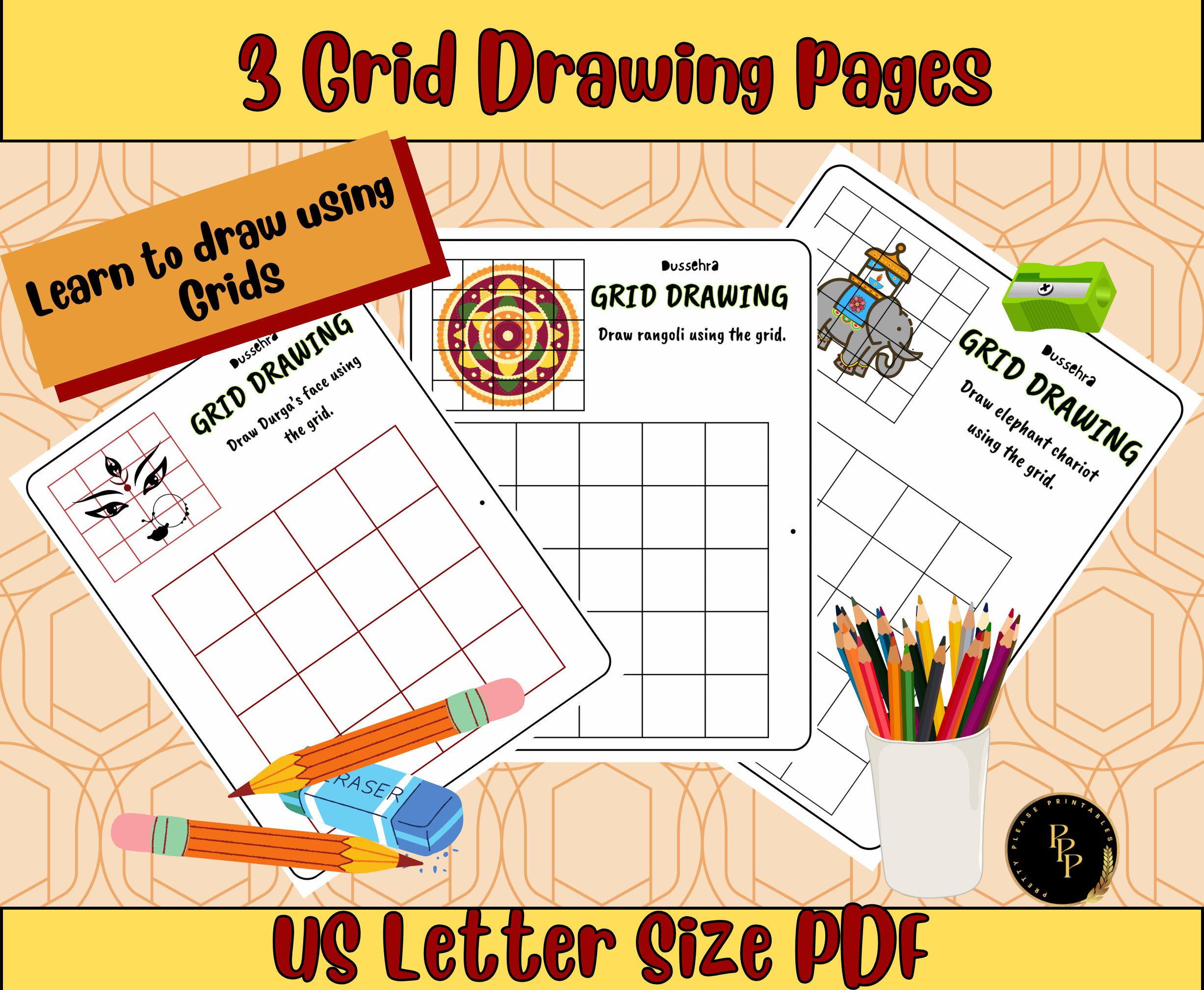 14 Printable Dussehra/dasara Activities for Kids Bundle, Coloring Pages ...