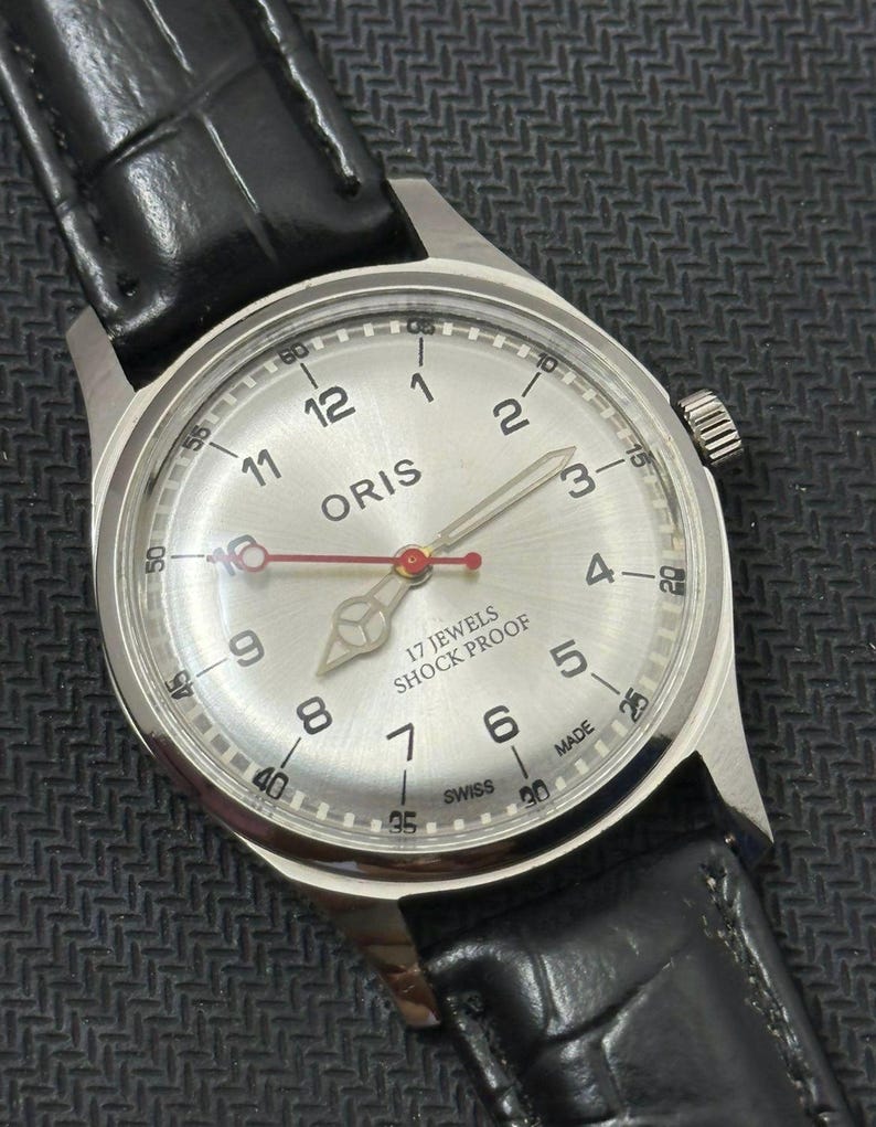 Rare Vintage ORIS Silver Dial Hand Winding FHF Movement ST-96 Swiss ...