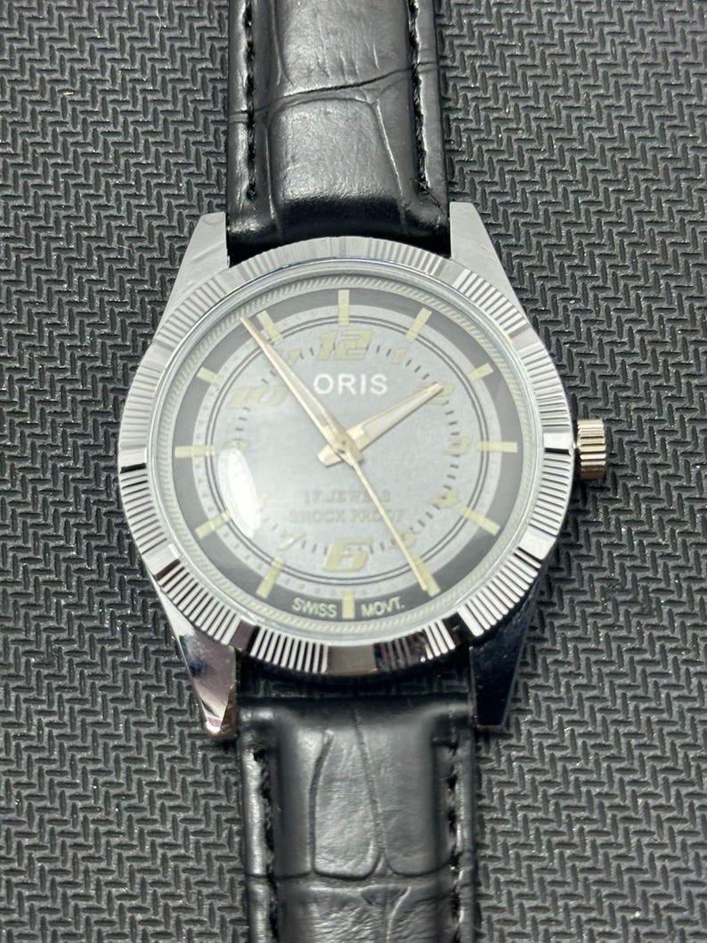 Rare Vintage ORIS Silver Dial Hand Winding FHF Movement ST-96 Swiss ...
