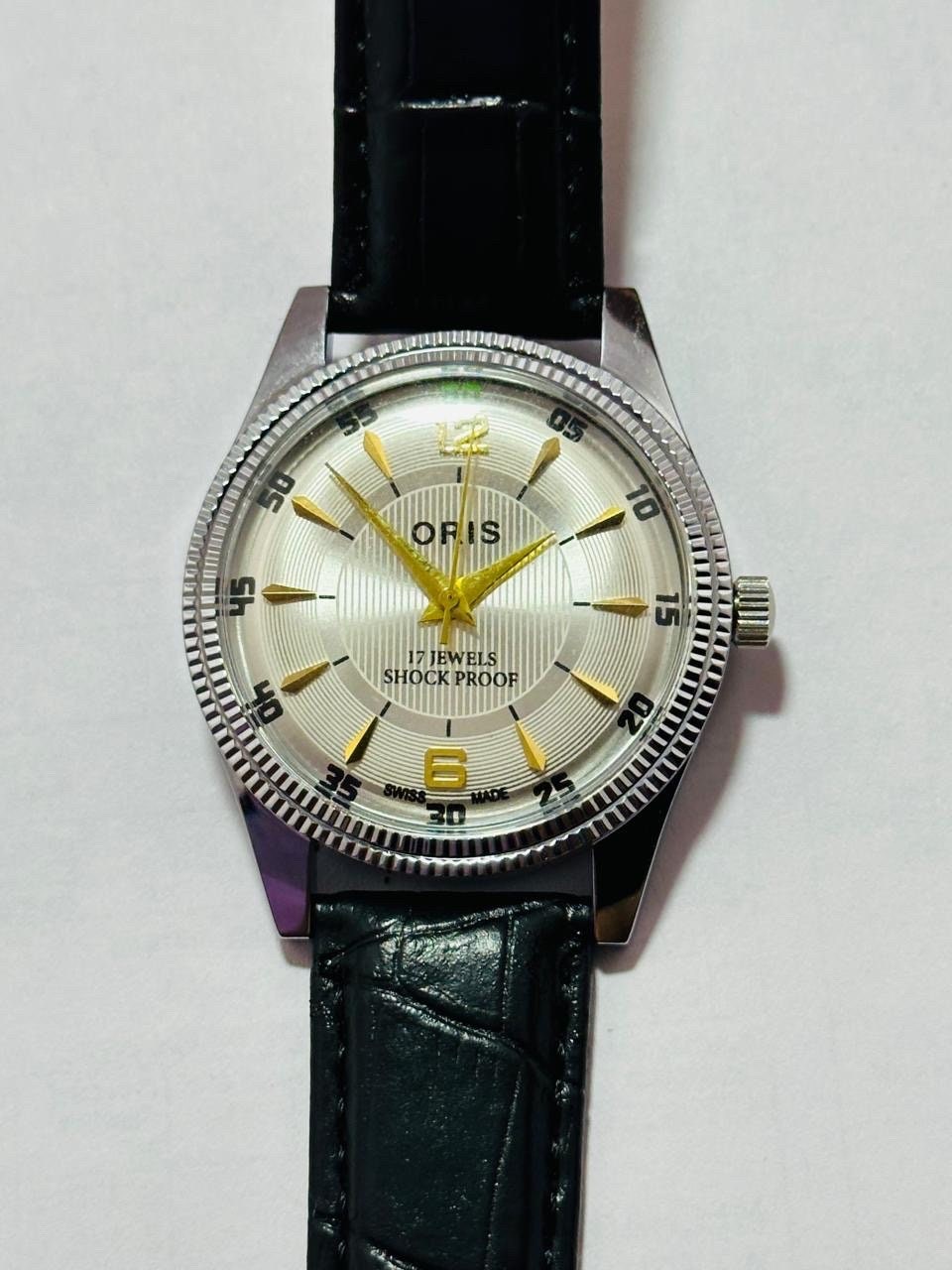 Rare Vintage ORIS Silver Dial Hand Winding FHF Movement ST-96 Swiss ...