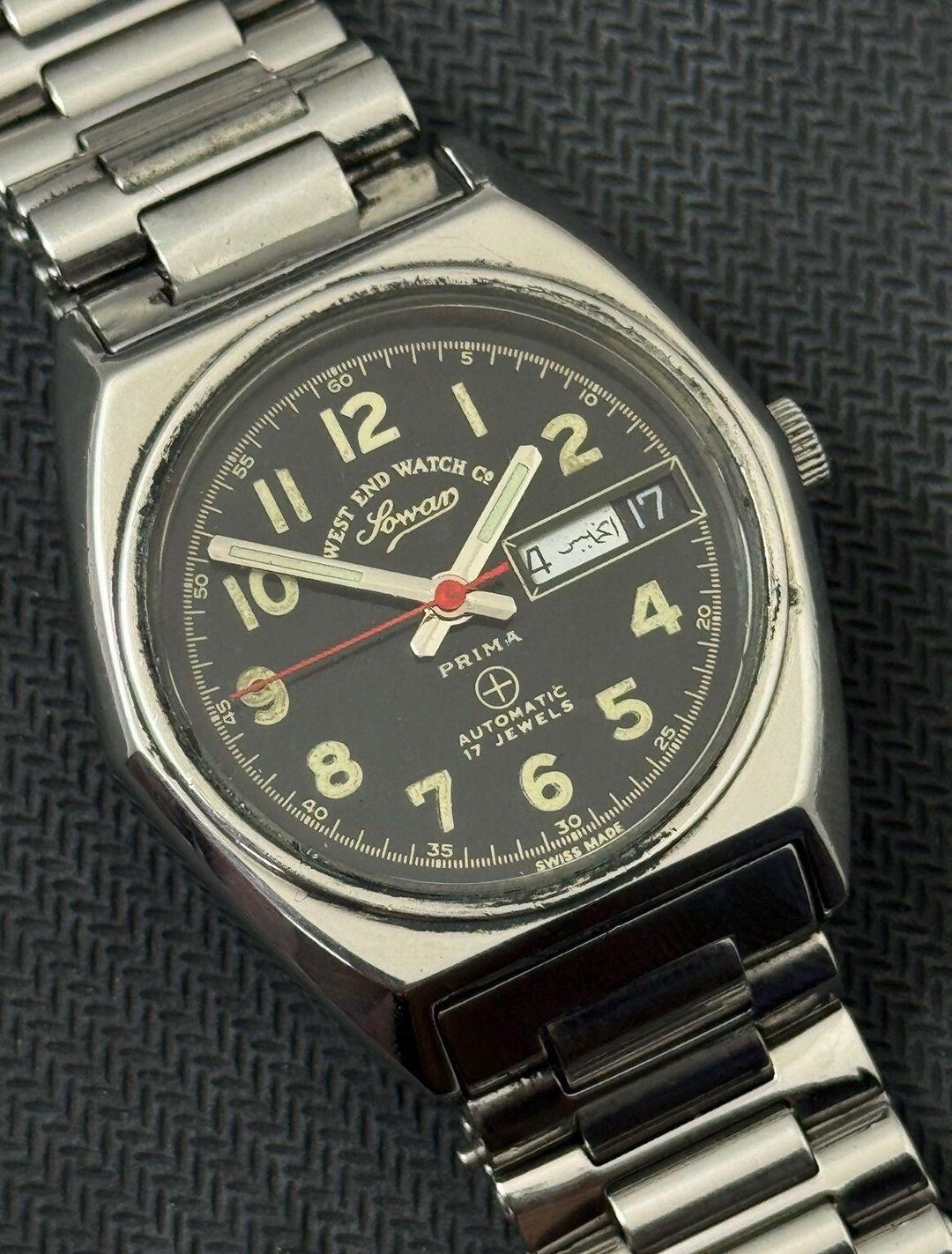 Vintage West End Watch Co. Jawan Prima Automatic Swiss Made Men's Watch ...