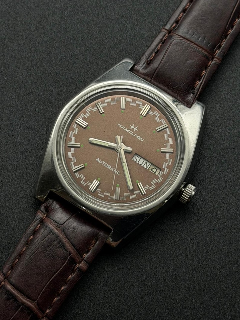 Hamilton Automatic. Day/date Dial Color Brown Man's Watch Movement Eta ...