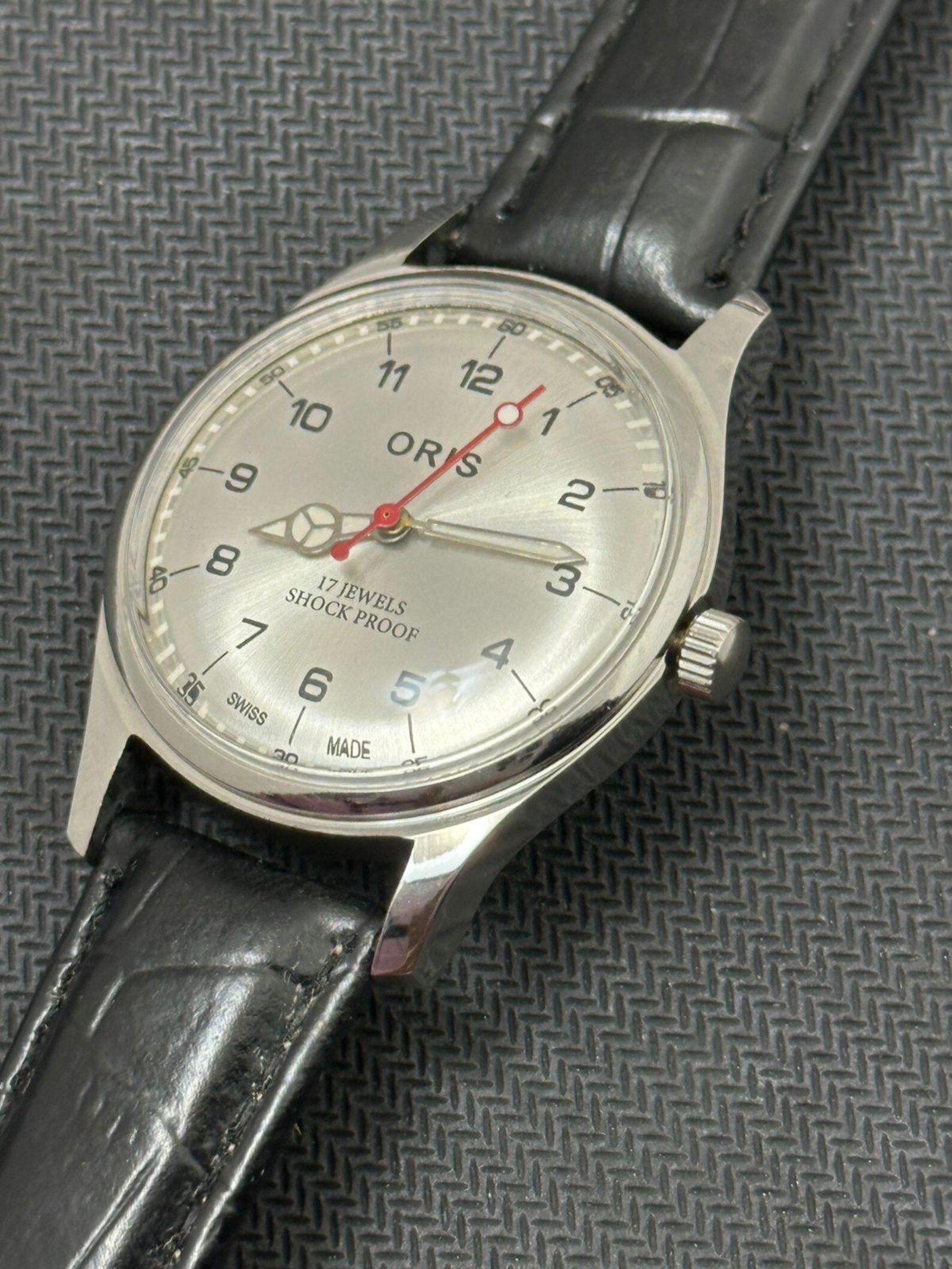 Rare Vintage ORIS White Dial Hand Winding FHF Movement ST-96 Swiss Mens ...