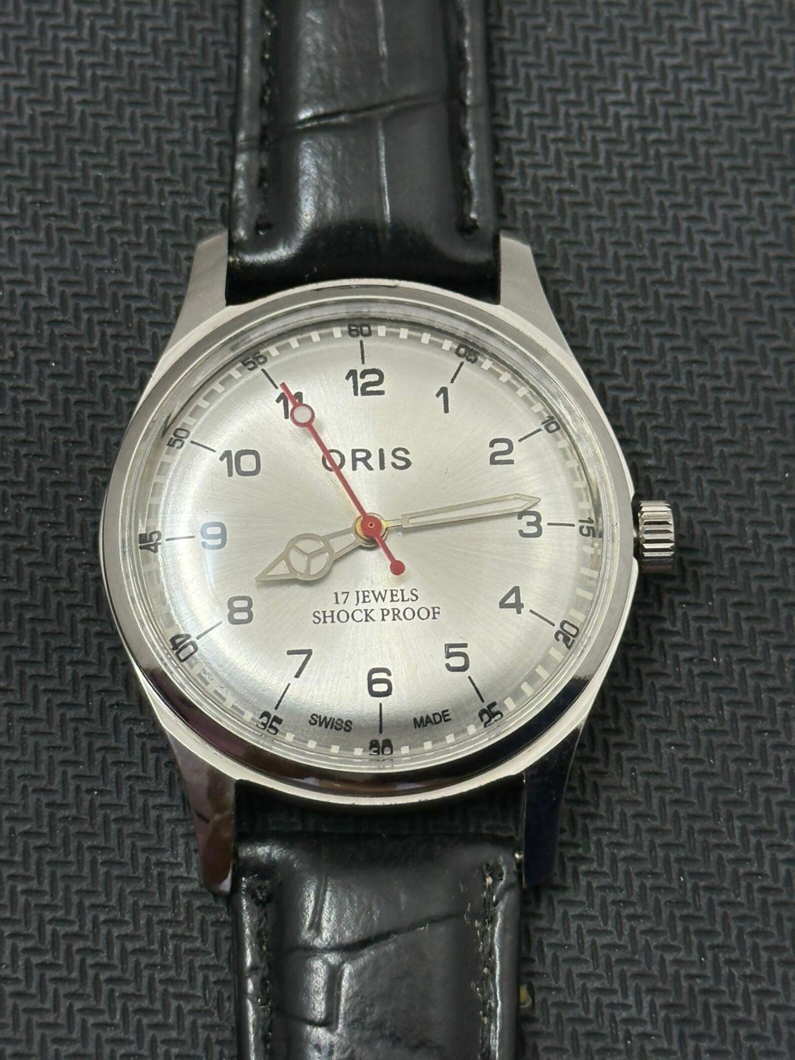 Rare Vintage ORIS White Dial Hand Winding FHF Movement ST-96 Swiss Mens ...
