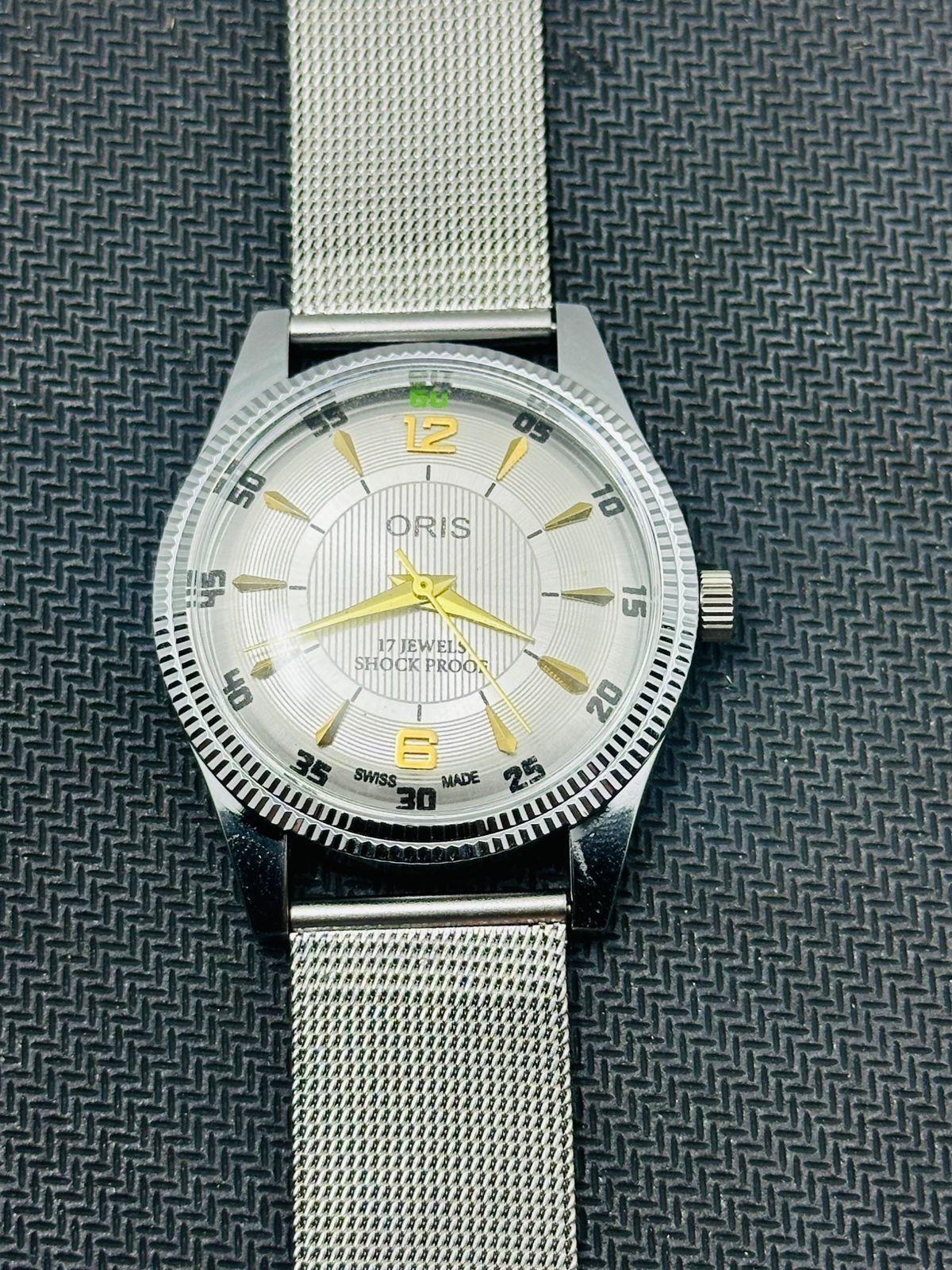 Rare Vintage ORIS Silver Dial Hand Winding FHF Movement ST-96 Swiss ...