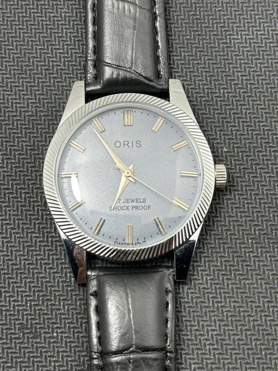 Rare Vintage ORIS Silver Dial Hand Winding FHF Movement ST-96 Swiss ...