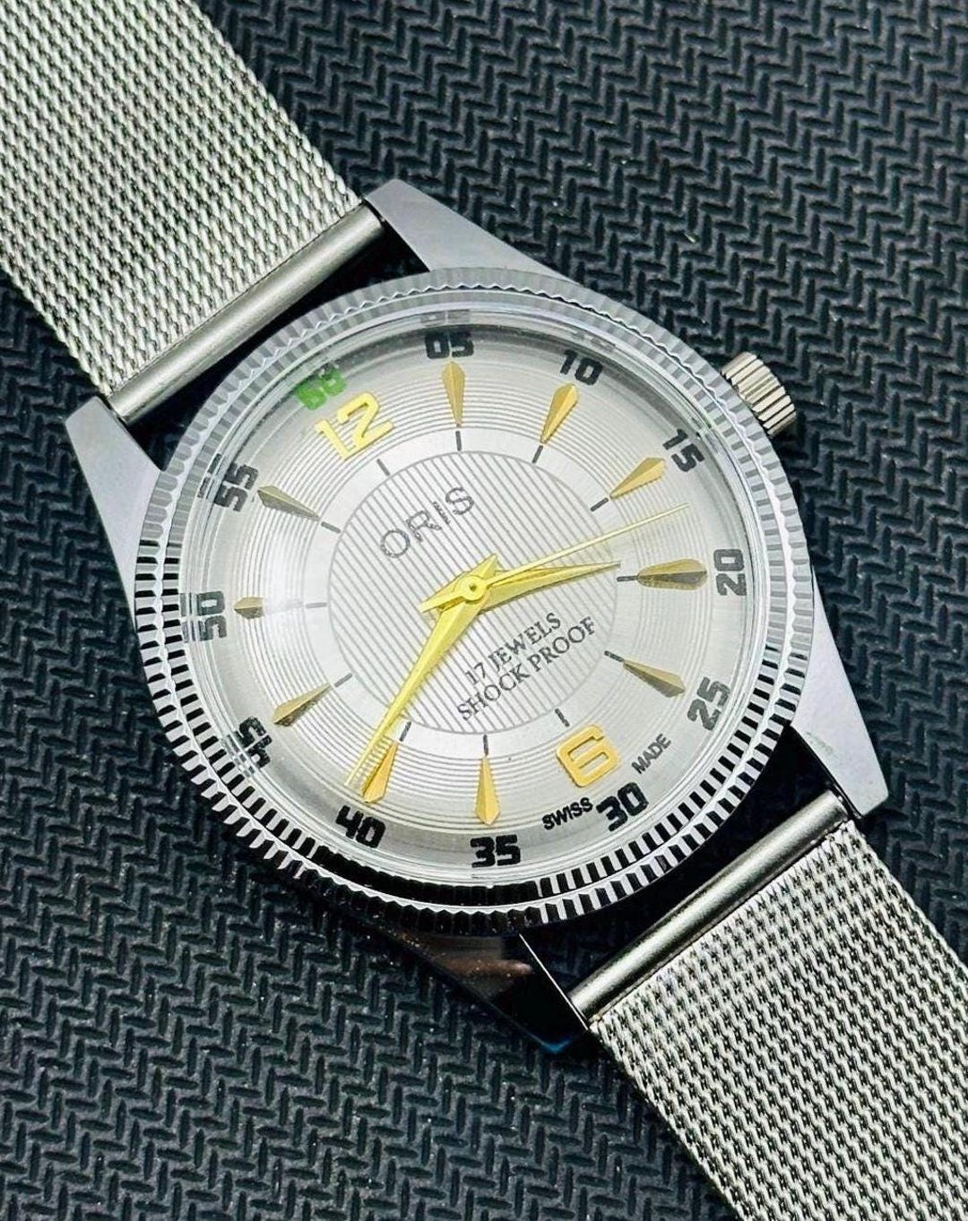 Rare Vintage Oris Silver Dial Hand Winding FHF Movement ST-96 Swiss ...