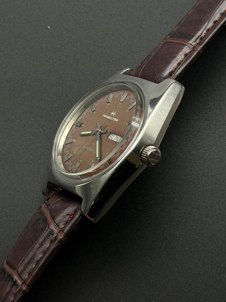 Hamilton Automatic. Day/date Dial Color Brown Man's Watch Movement Eta ...