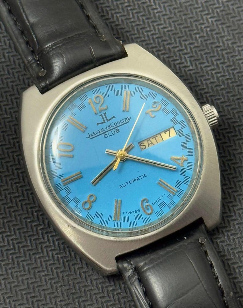 Jaeger Lecoultre Club Automatic.day Date Dial Blue Color Man's Watch ...