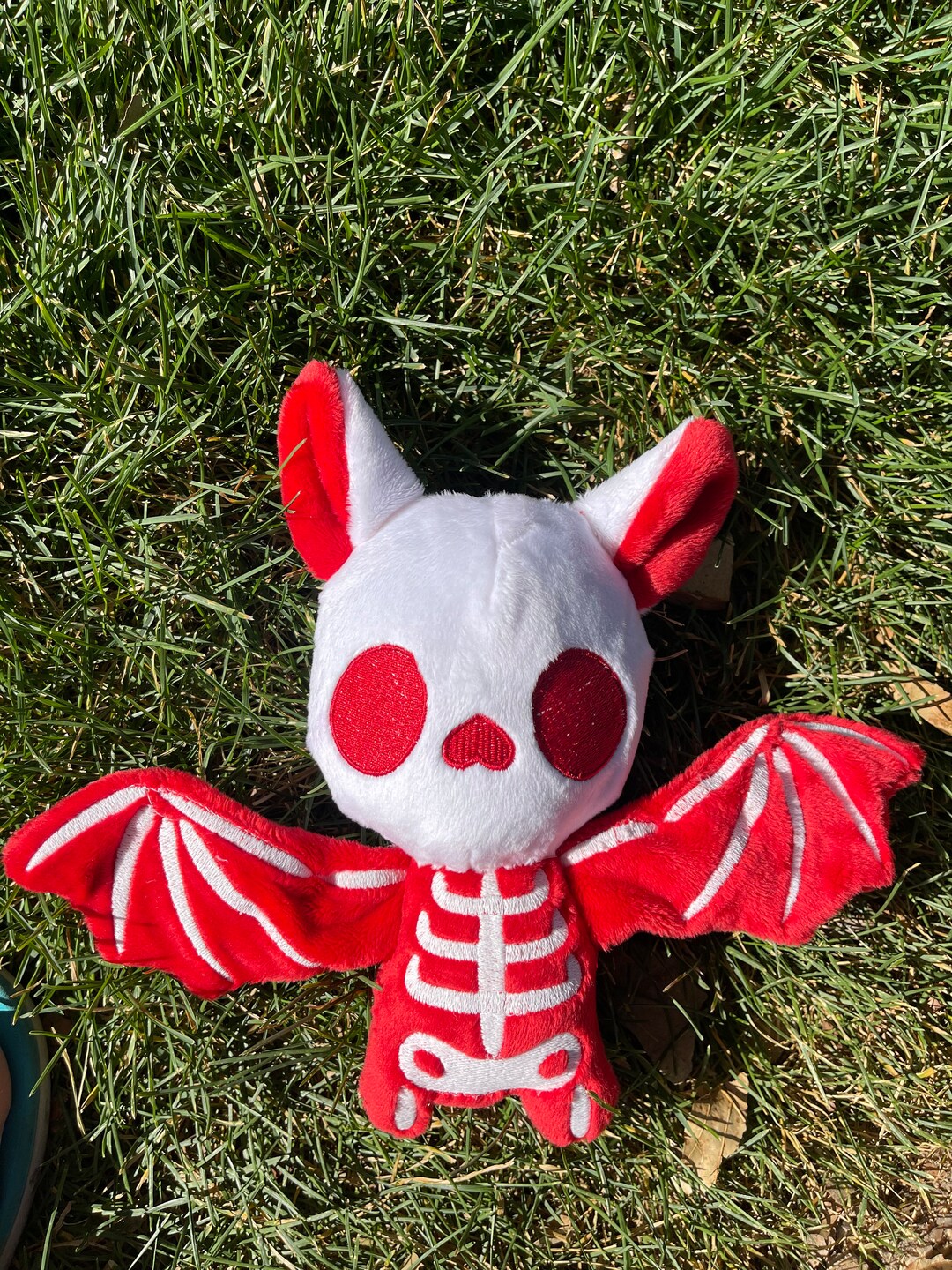 Bat Plushy Spooky Skeleton Bat Plushy Custom Made to Order. - Etsy
