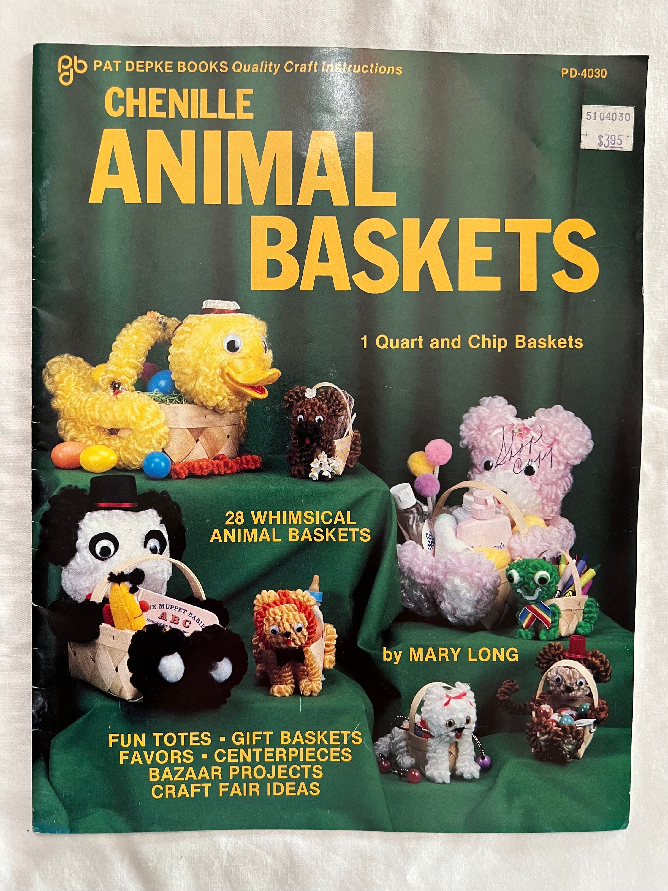 Chenille Animal Baskets Craft Book - Etsy