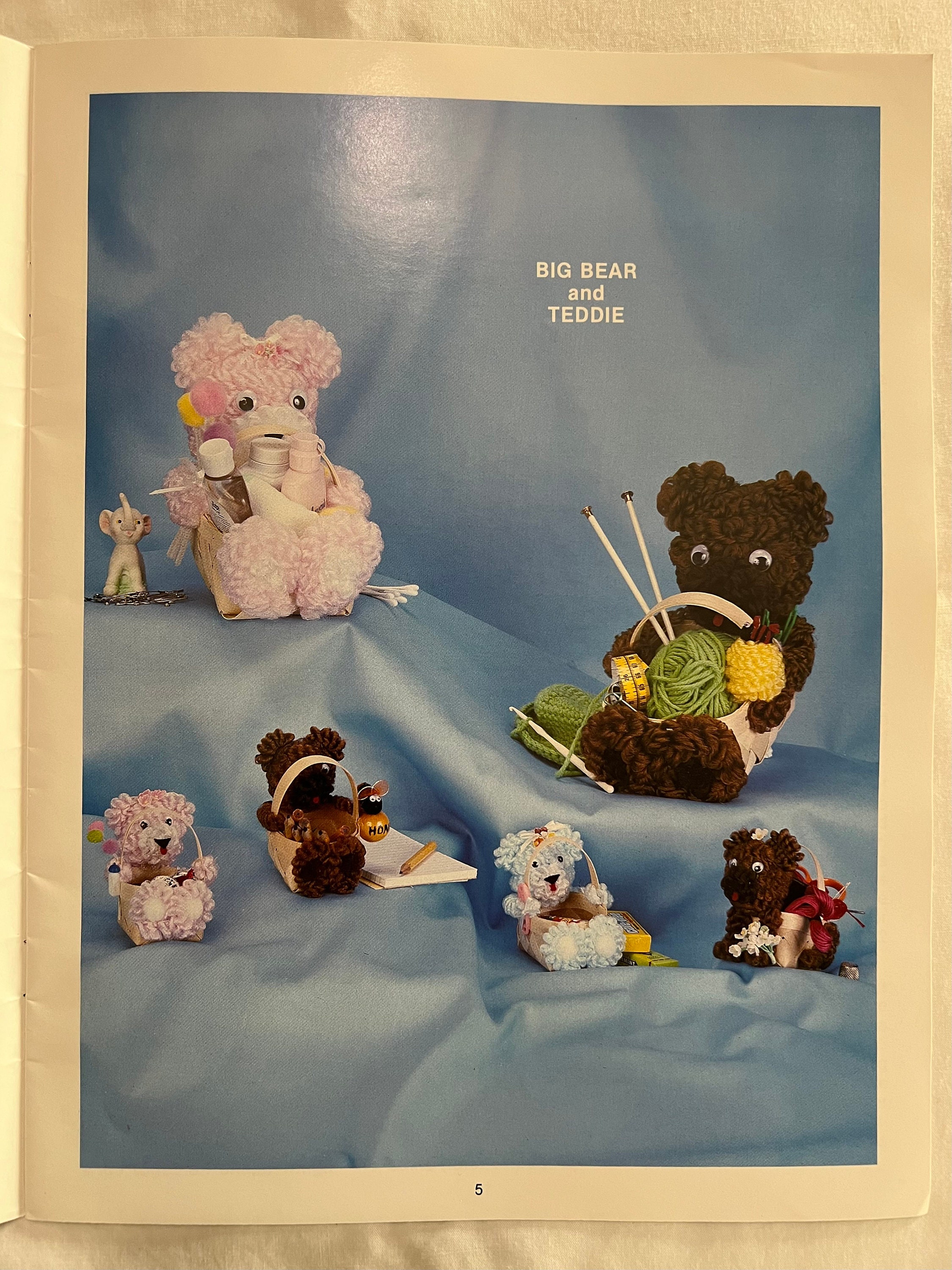 Chenille Animal Baskets Craft Book - Etsy