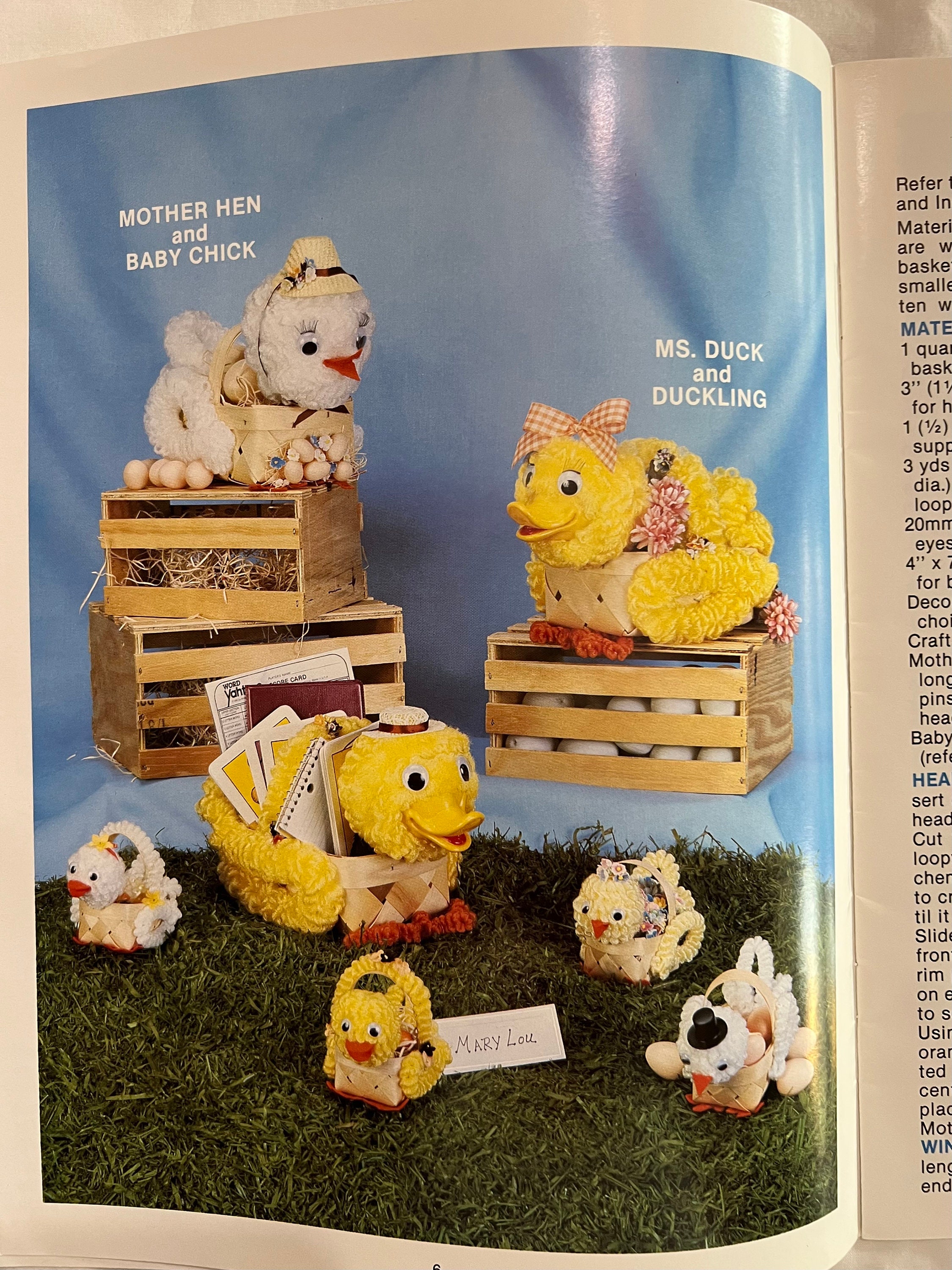 Chenille Animal Baskets Craft Book - Etsy