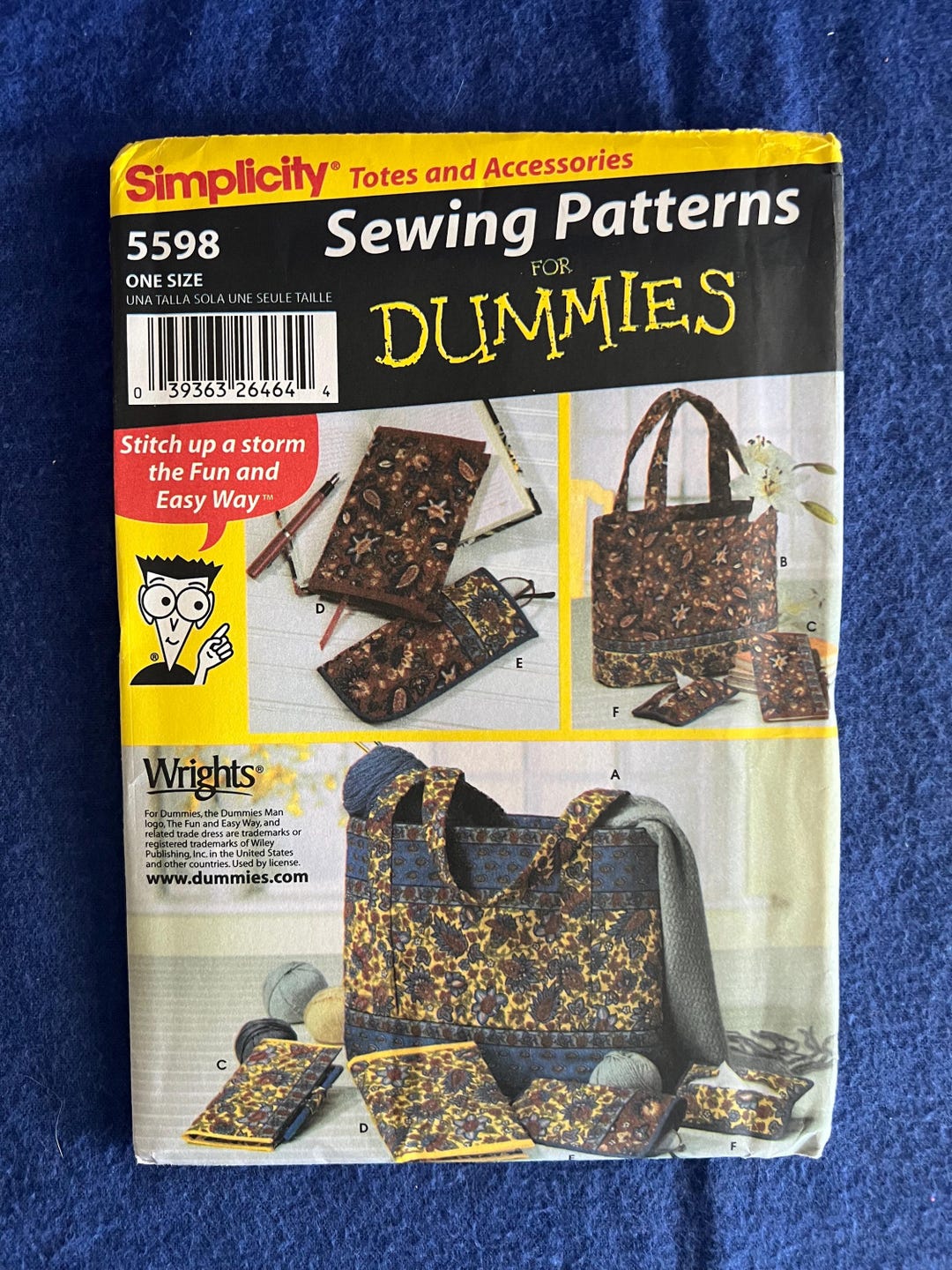 Simplicity Totes and Accessories Sewing Pattern for Dummies # 5598 ...