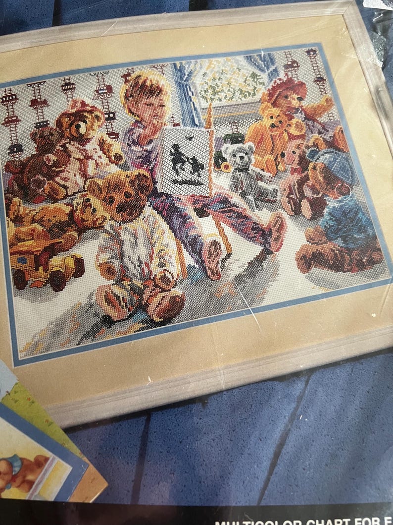 Bucilla Counted Cross Stitch “poo’s Story” Cross Stitch Kit. - Etsy