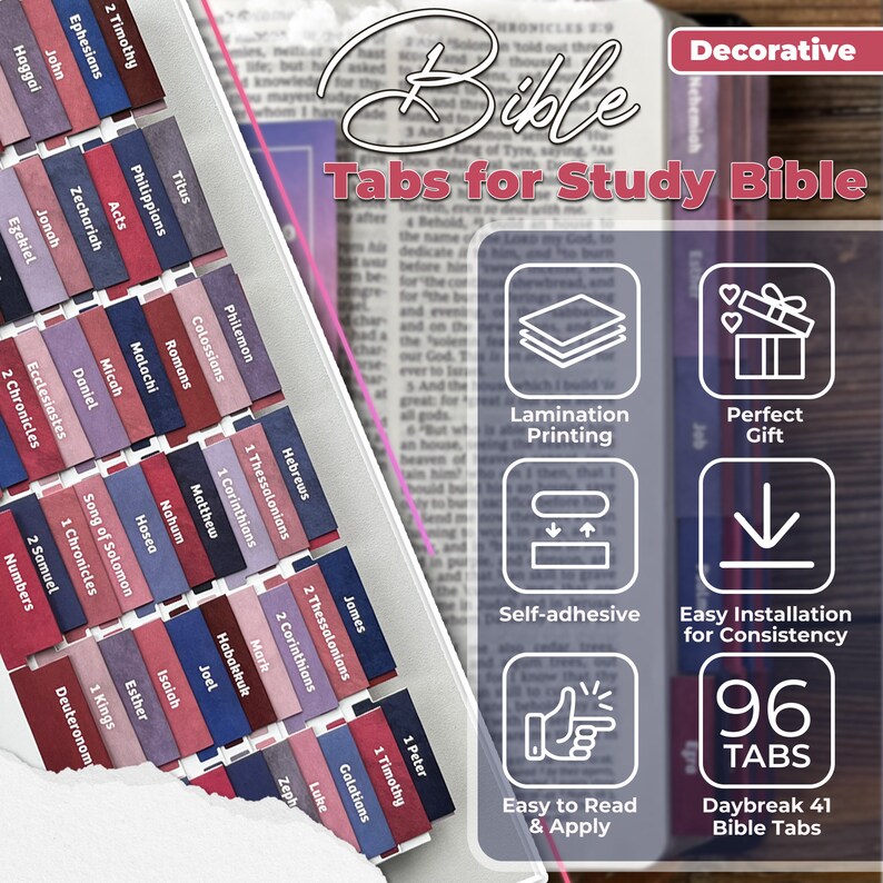 Bible Tabs for Women Bible Stickers Bible Dividers - Etsy