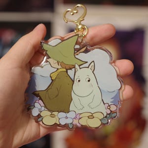 MOOMIN 3.5 Keychain Snufkin and Moomintroll - Etsy