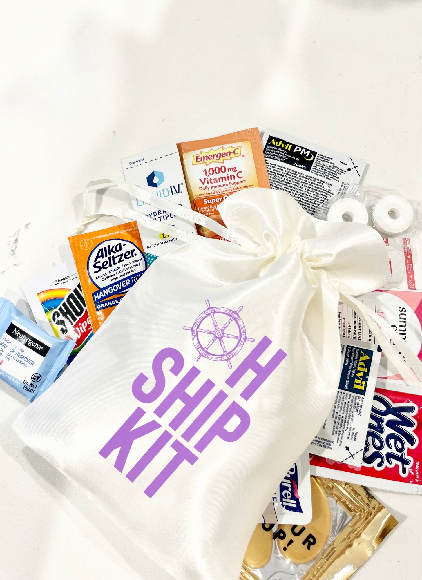 Oh Ship Kit Custom Recovery Kit Ship Faced Bachelorette Party Favor Bag ...