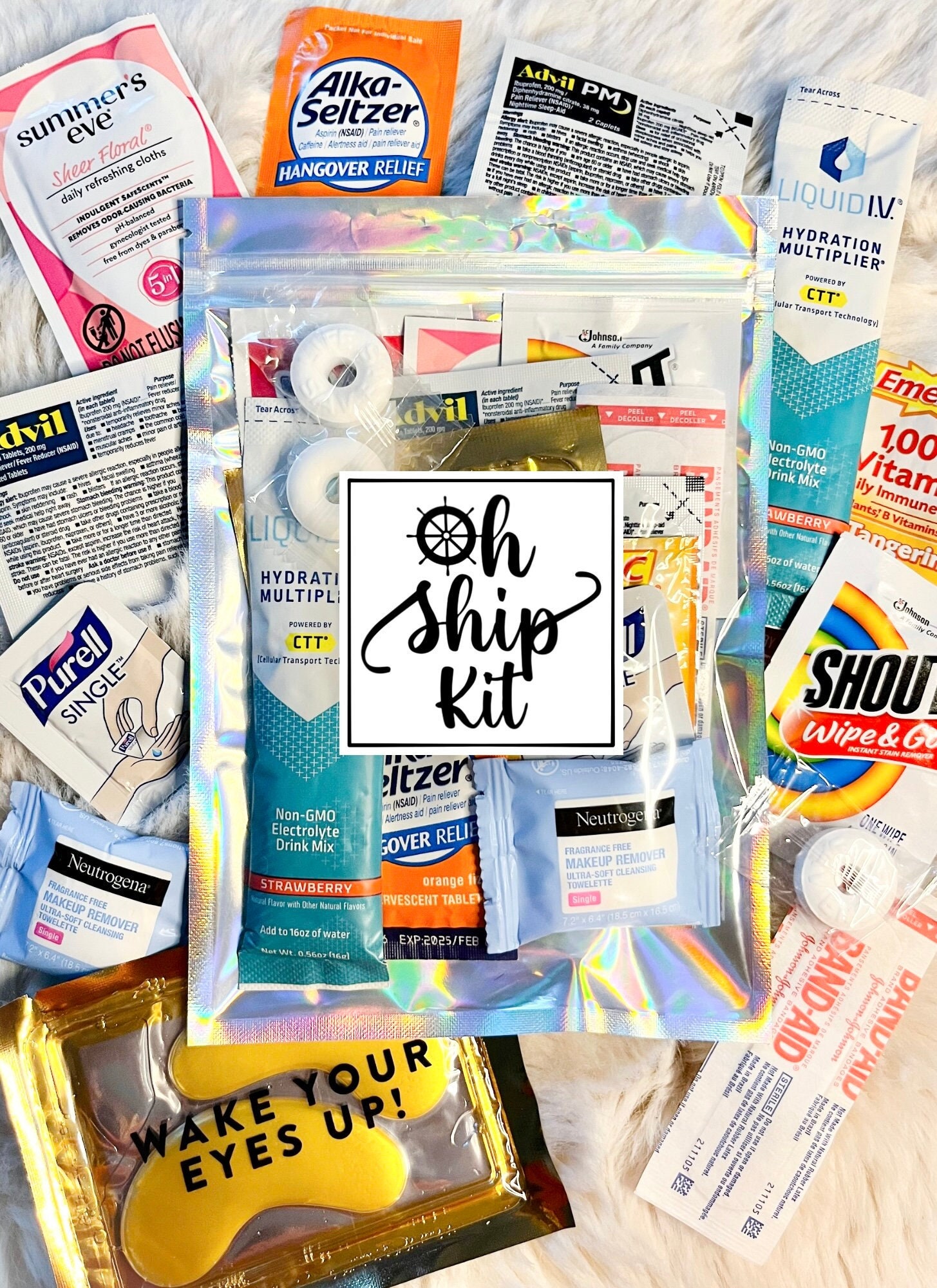 Oh Ship Kit Custom Recovery Kit Ship Faced Bachelorette Party Favor Bag ...