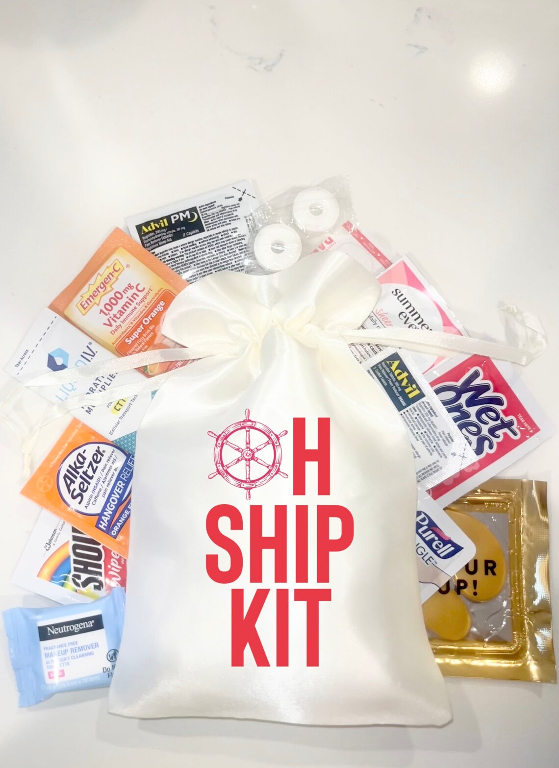 Oh Ship Kit Custom Recovery Kit Ship Faced Bachelorette Party Favor Bag ...