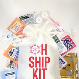 Oh Ship Kit Custom Recovery Kit Ship Faced Bachelorette Party Favor Bag ...