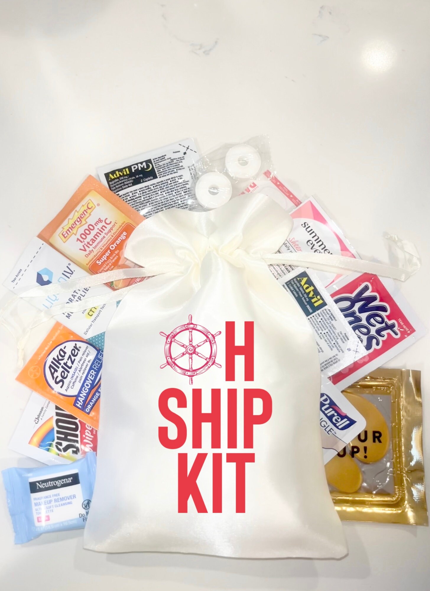 Oh Ship Kit Custom Recovery Kit Ship Faced Bachelorette Party Favor Bag ...