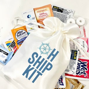 Oh Ship Kit Custom Recovery Kit Ship Faced Bachelorette Party Favor Bag ...