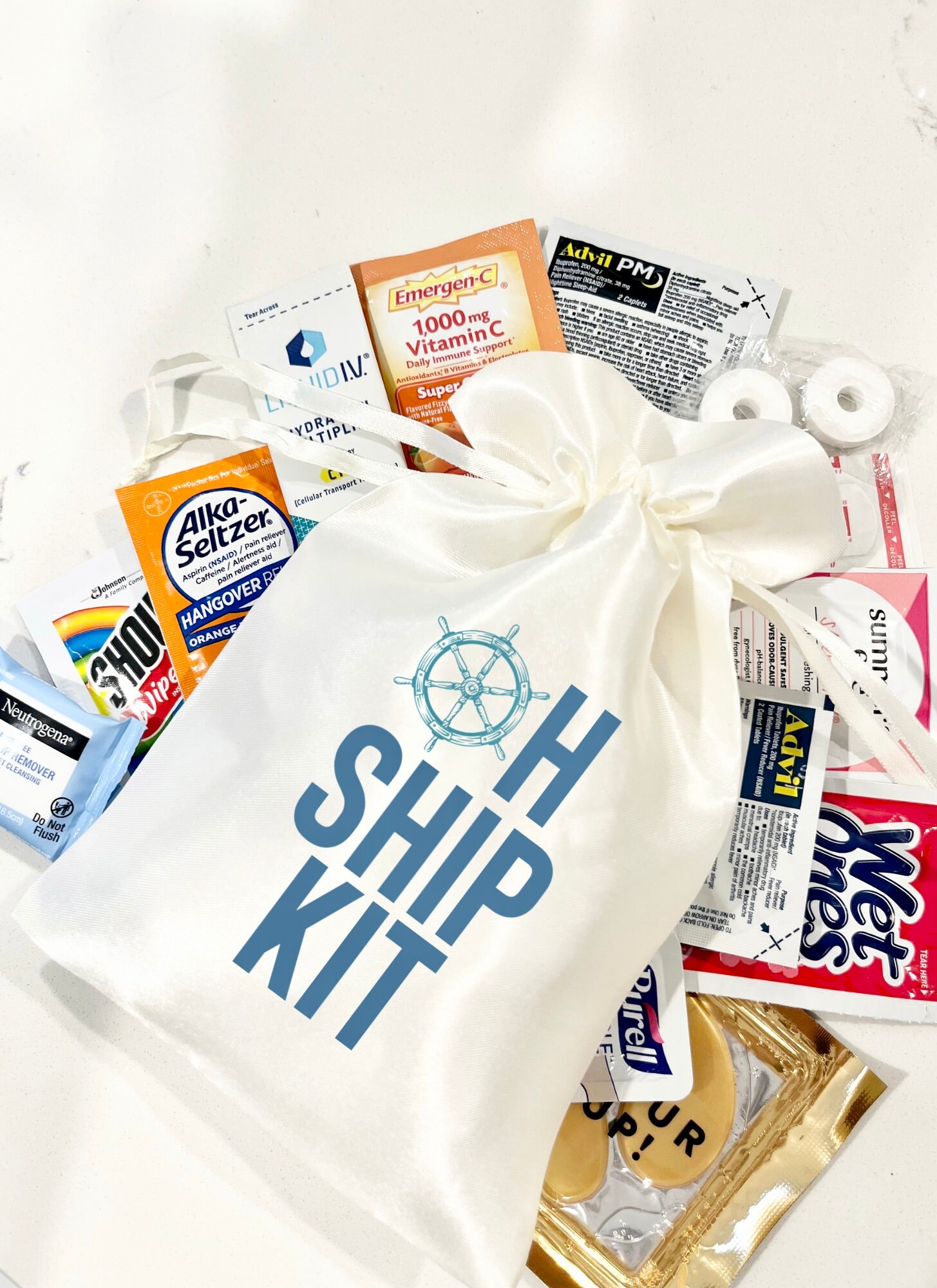 Oh Ship Kit Custom Recovery Kit Ship Faced Bachelorette Party Favor Bag ...