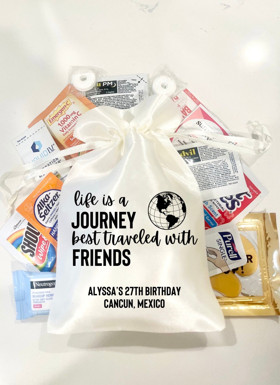 Life is A Journey Best Traveled With Friends Hangover Kit Custom ...