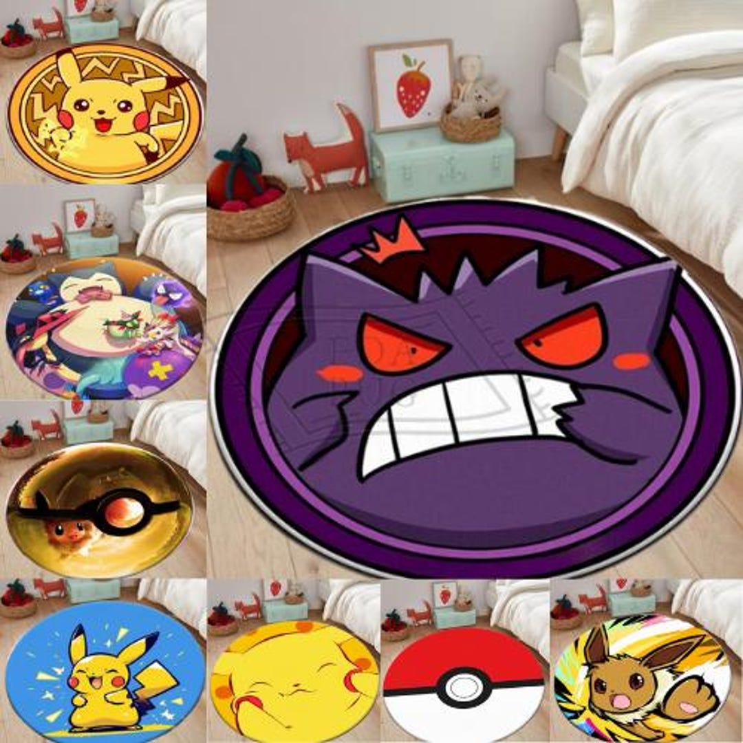 Pikachu Rug, Gengar Carpet, Pokemon Carpet, Pikachu Carpet, Pokemon Rug ...