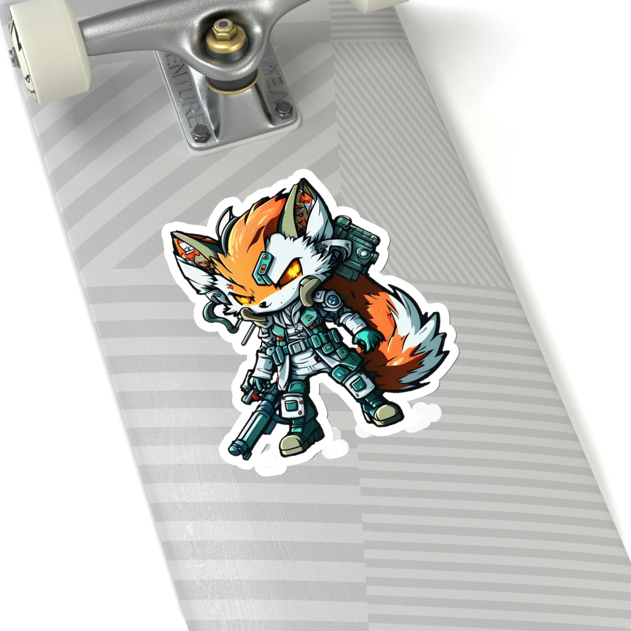 Cyberpunk Fox Sticker Assault Futuristic Soldier Edgy Colorful - Etsy