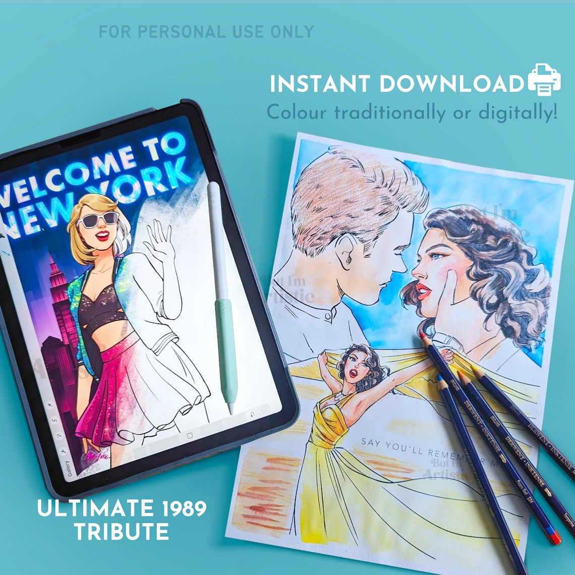 Version 89 Ultimate Pop Music Coloring Book, Taylor Inspired Coloring ...