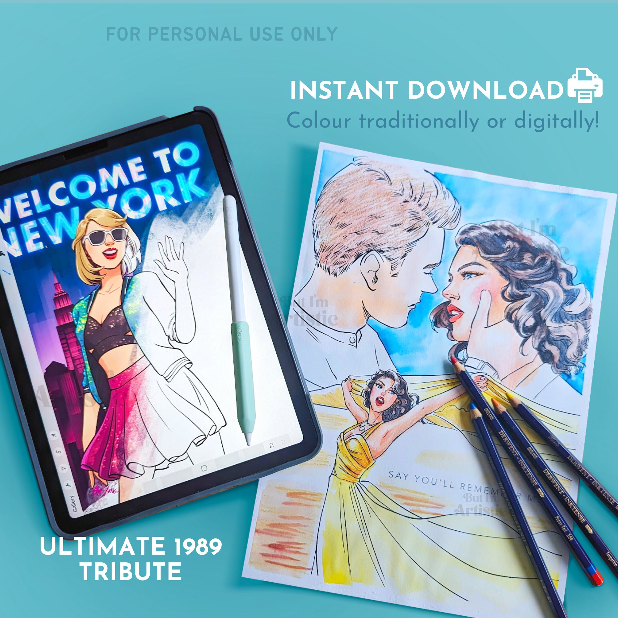 Version 89 Ultimate Pop Music Coloring Book, Taylor Inspired Coloring ...