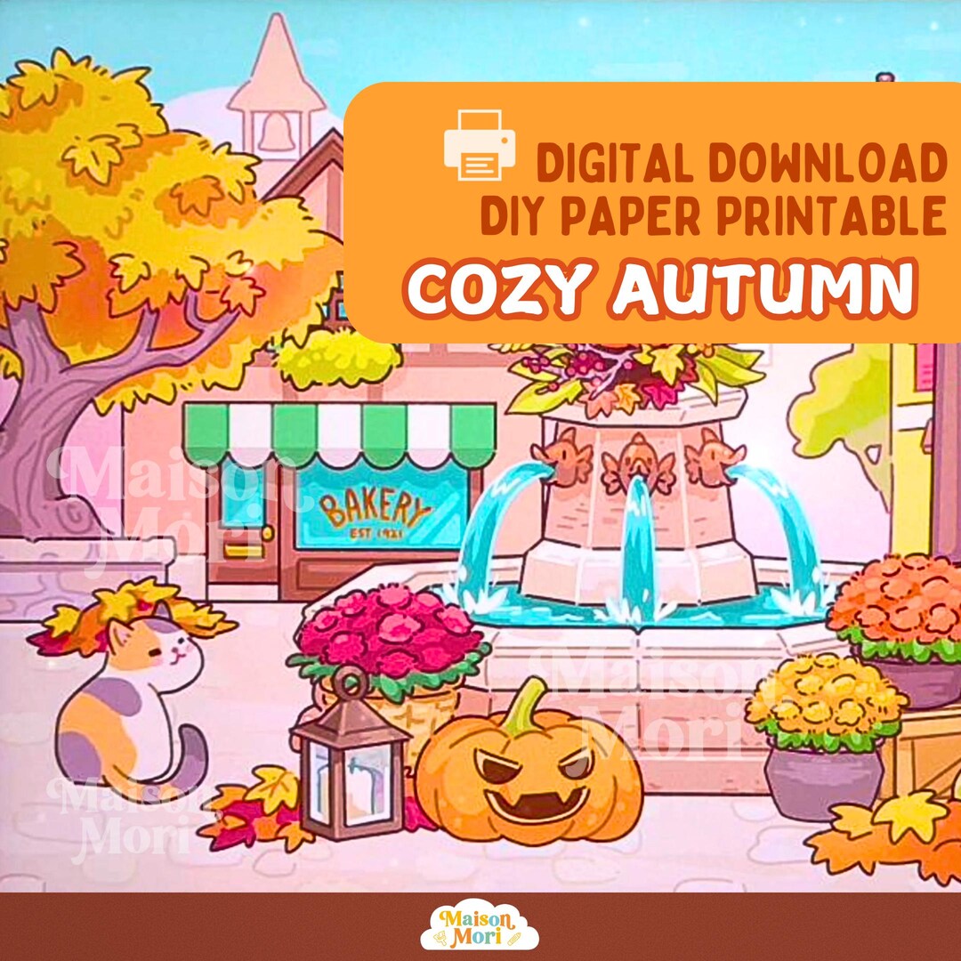 Maison Mori Cozy Autumn Digital Coloring Book & Roleplay, Printable ...