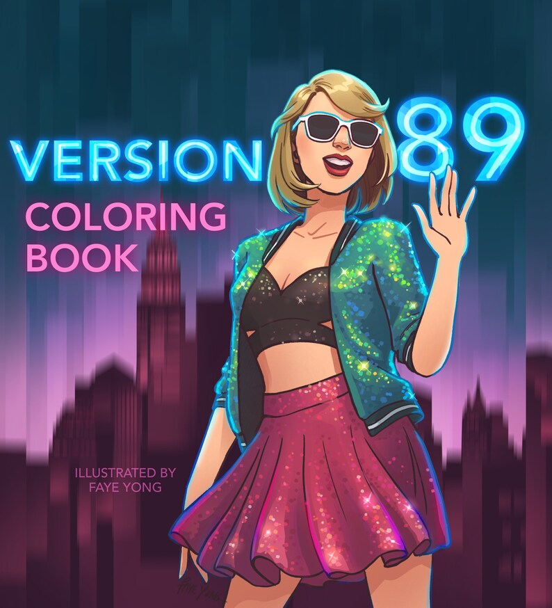Version 89 Ultimate Pop Music Coloring Book, Taylor Inspired Coloring ...