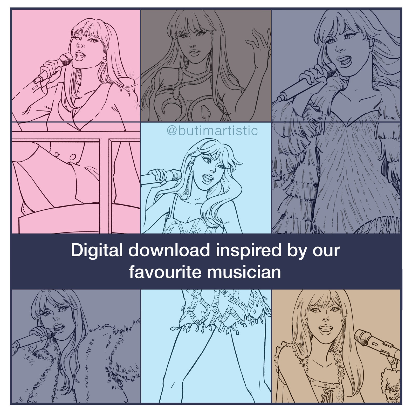 Eras Inspired Coloring Book Present Swiftie Party Activities Book Gift ...