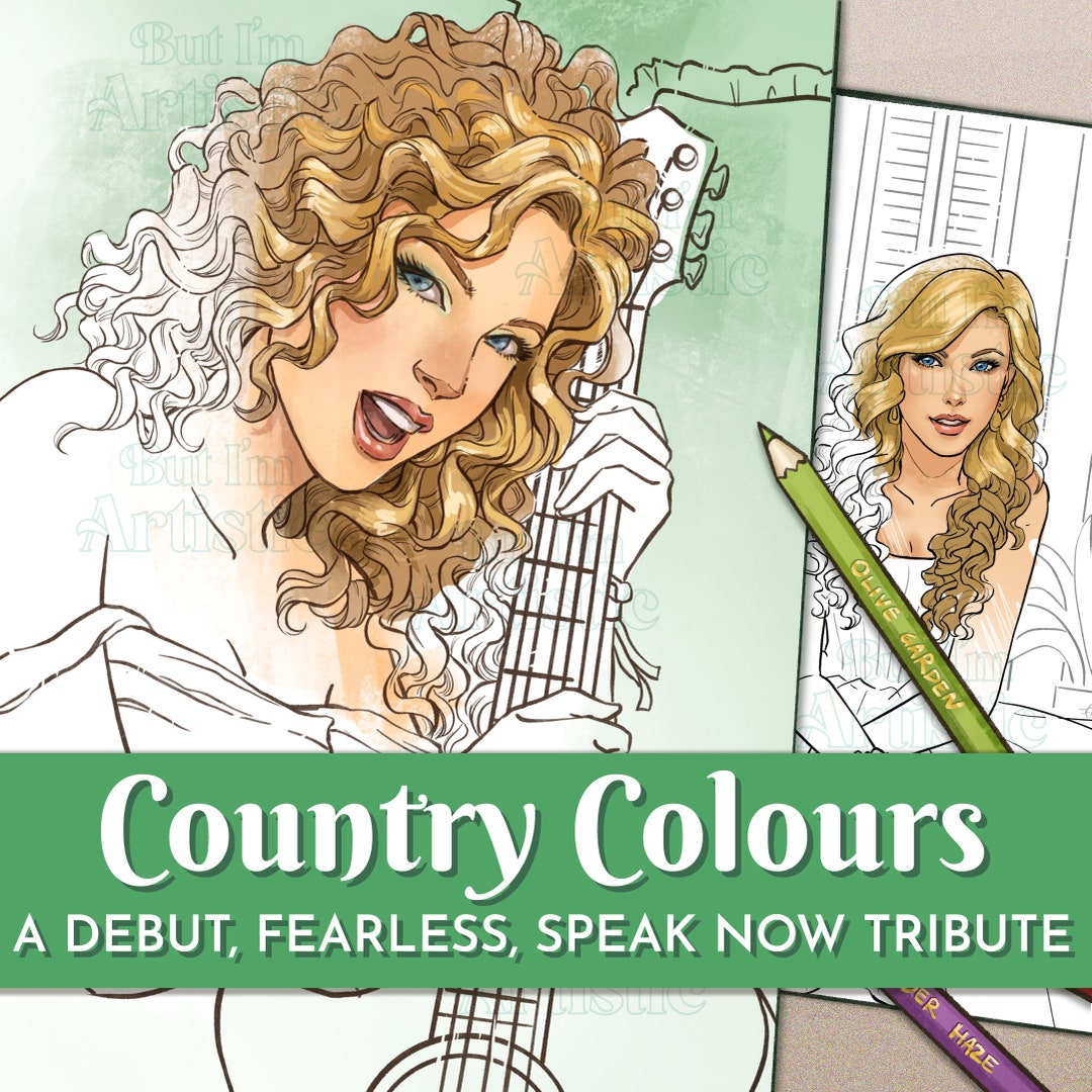 Taylor Country Music Coloring Book Taylor Coloring Book Birthday Gifts ...