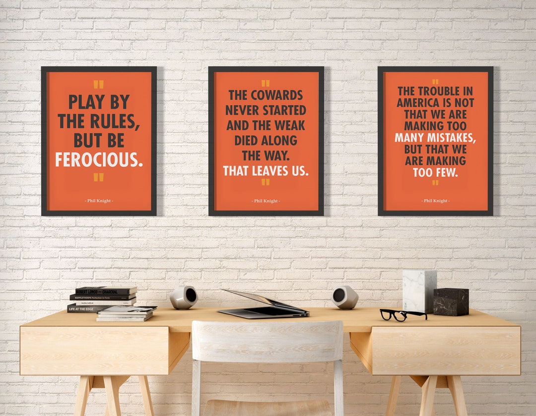 Modern Typography Poster Design set of 3 Famous - Etsy