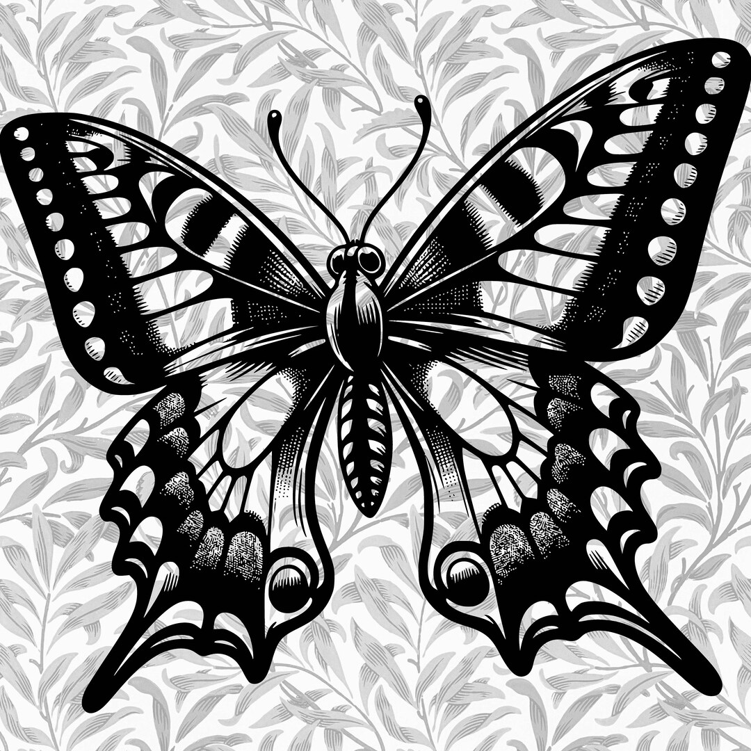 Beautiful Realistic Drawn Swallowtail Butterfly 29 SVG-PNG Clipart Pack ...