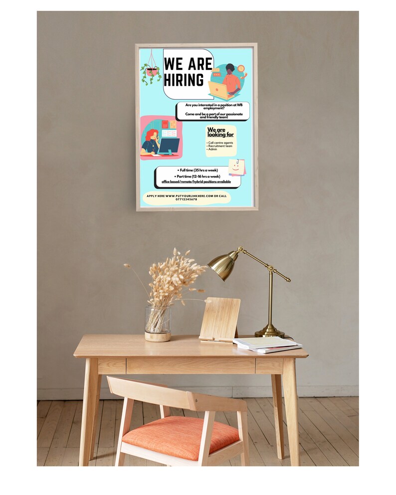 We Are Hiring Poster Template | Ideal for Call Centres/tech/customer ...