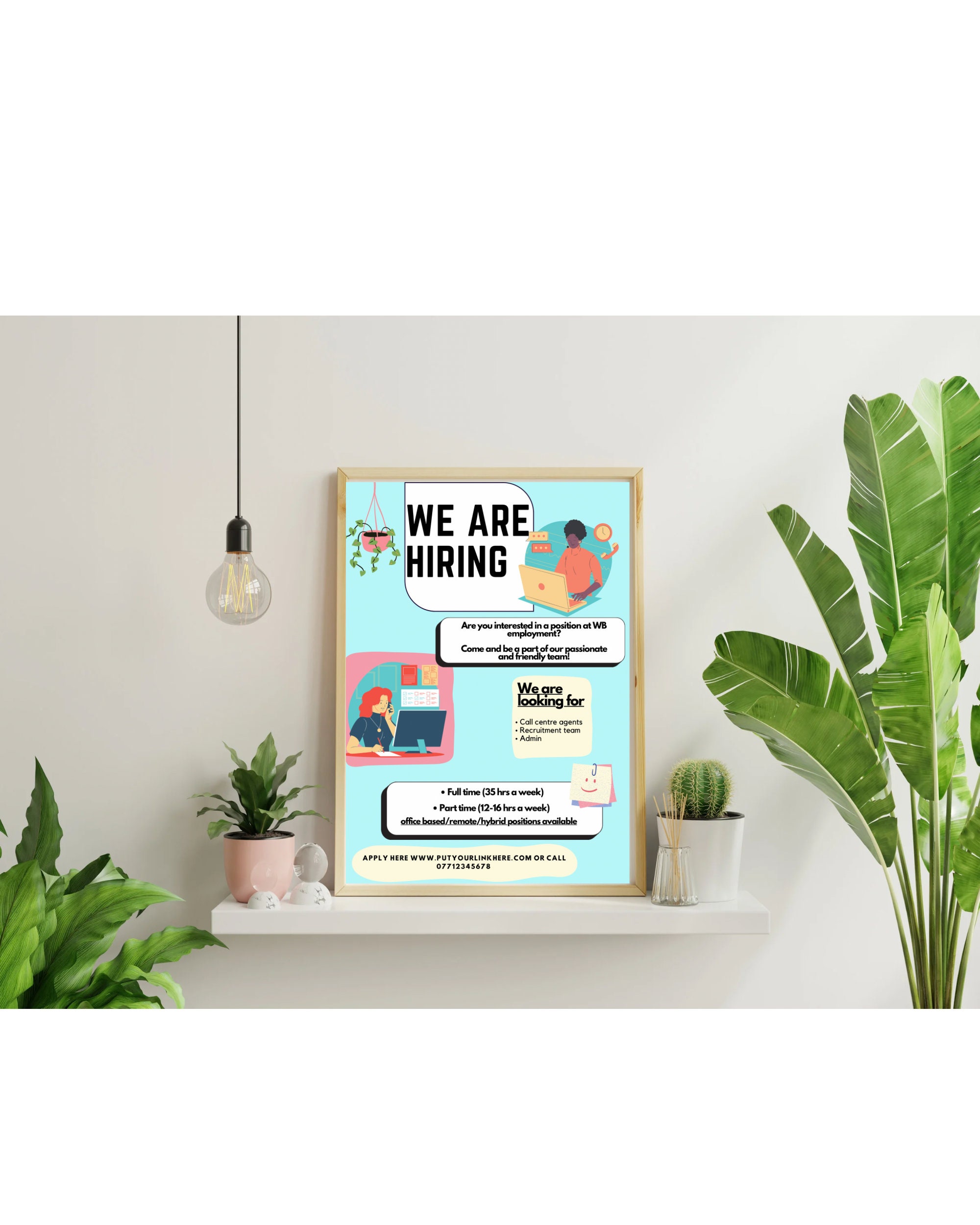 We Are Hiring Poster Template | Ideal for Call Centres/tech/customer ...