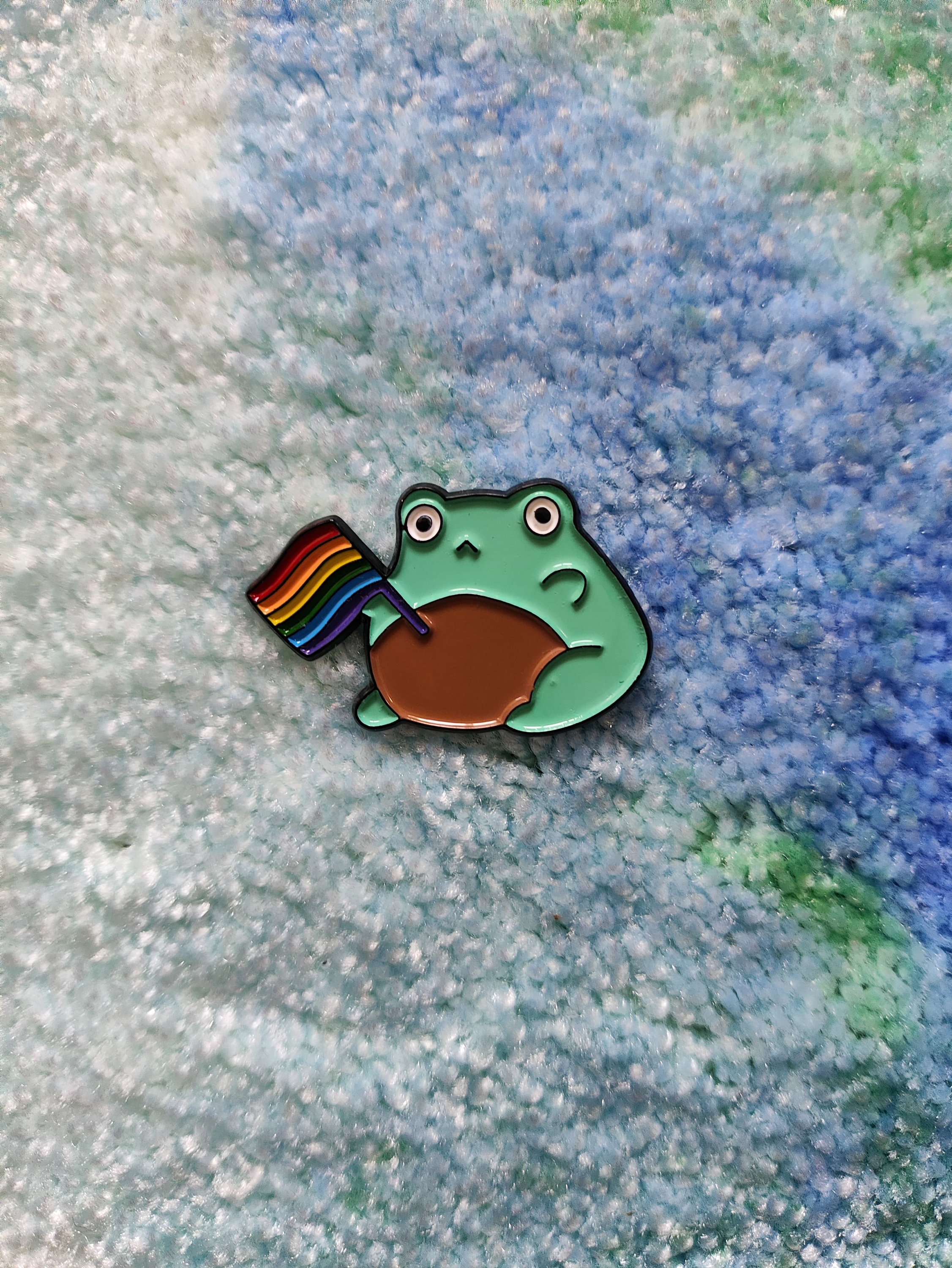 Cute Animal Pins Holding Rainbow Flag Goose Cat Frog - Etsy