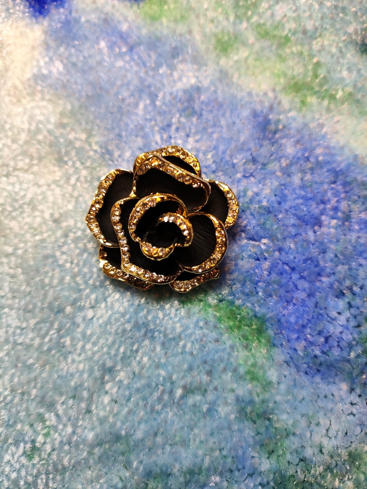 Black Rose Brooch Pin Detailed Glitter Beautiful Black Rose - Etsy UK