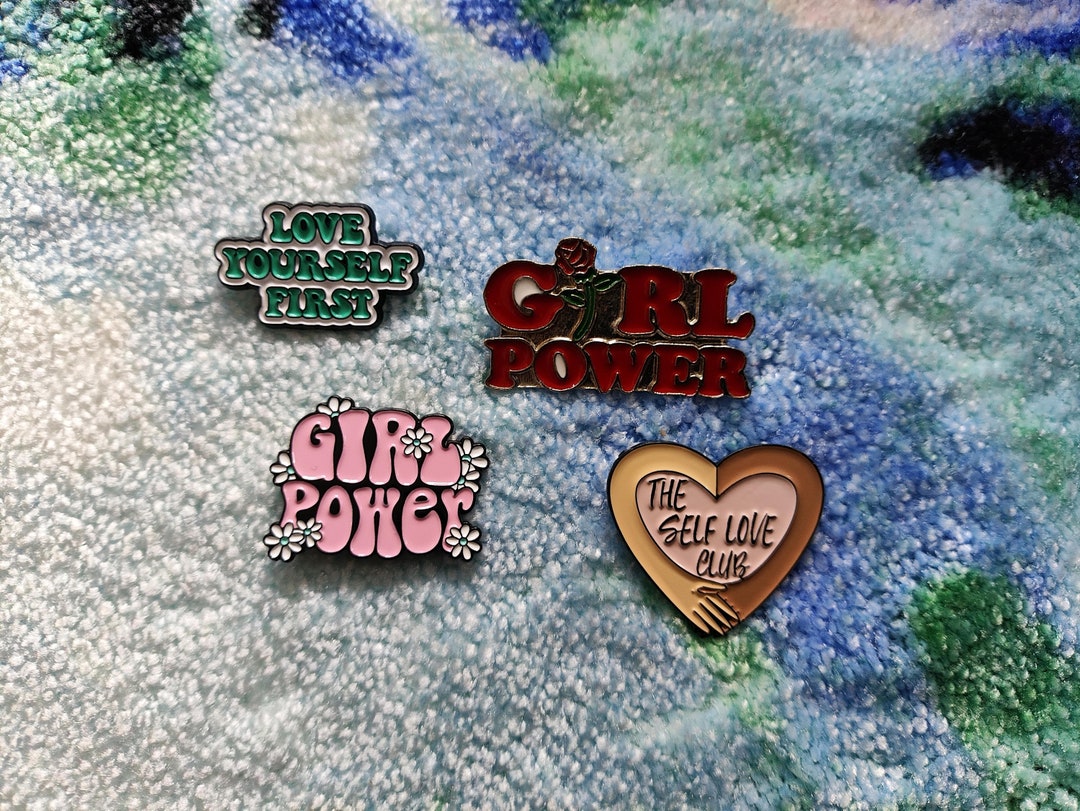 Girl Power Enamel PIN POWER Girls Power the Self Loving Club Love ...