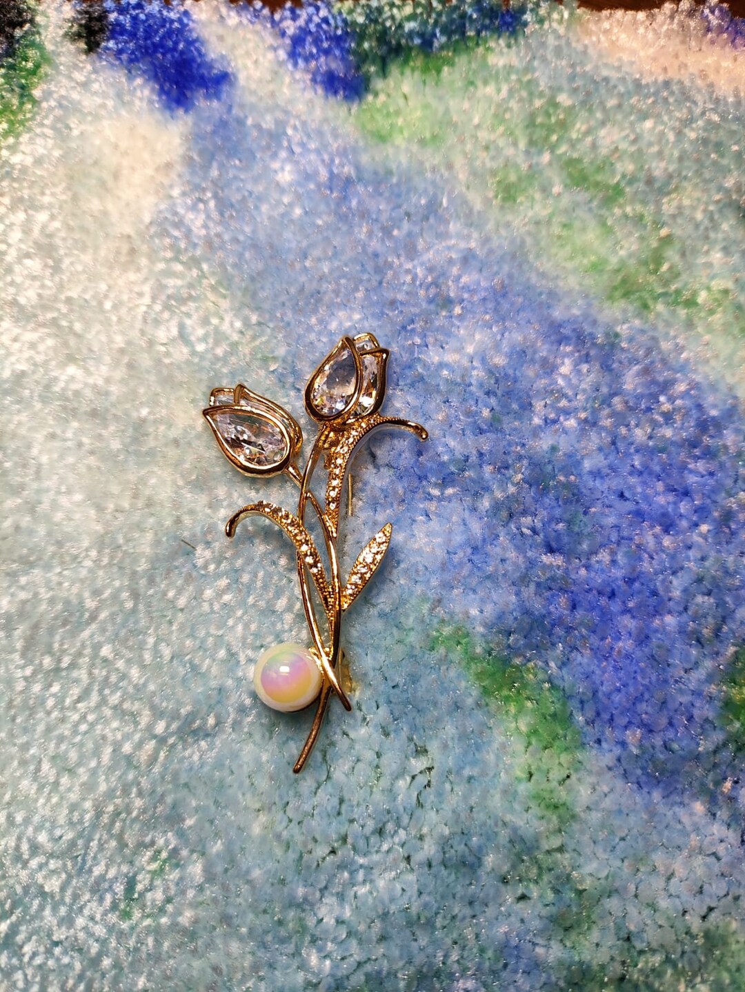 2 broche rose blanche détaillée paillettes magnifique blanc roses ...