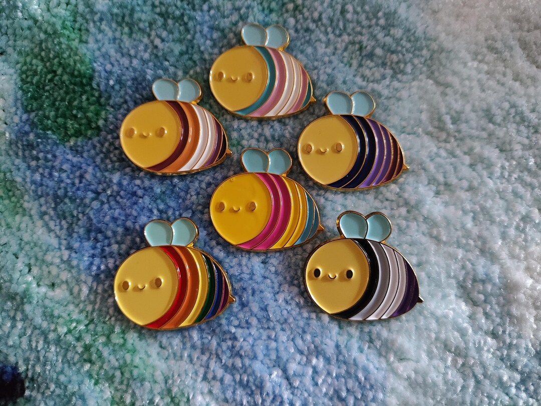 Bee Rainbow Pins Bee Insect Pride LGBT LGBTQ - Etsy